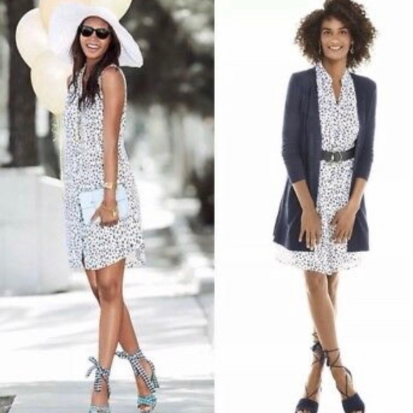 CAbi | Dresses | Cabi Blue White Leopard Animal Print Camilla Shirt ...